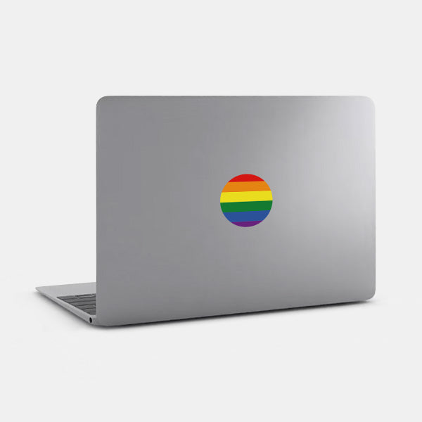 “rainbow flag” reusable macbook & privacy stickers